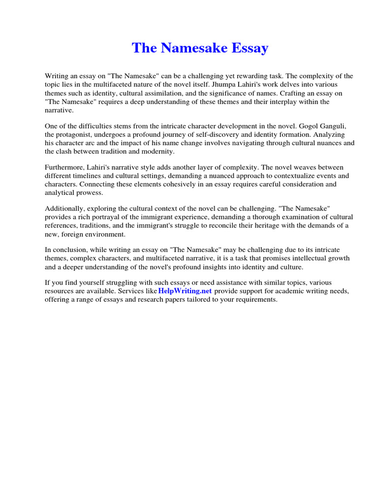 The Namesake Essay | PDF | Domestic Violence | Twelfth Night