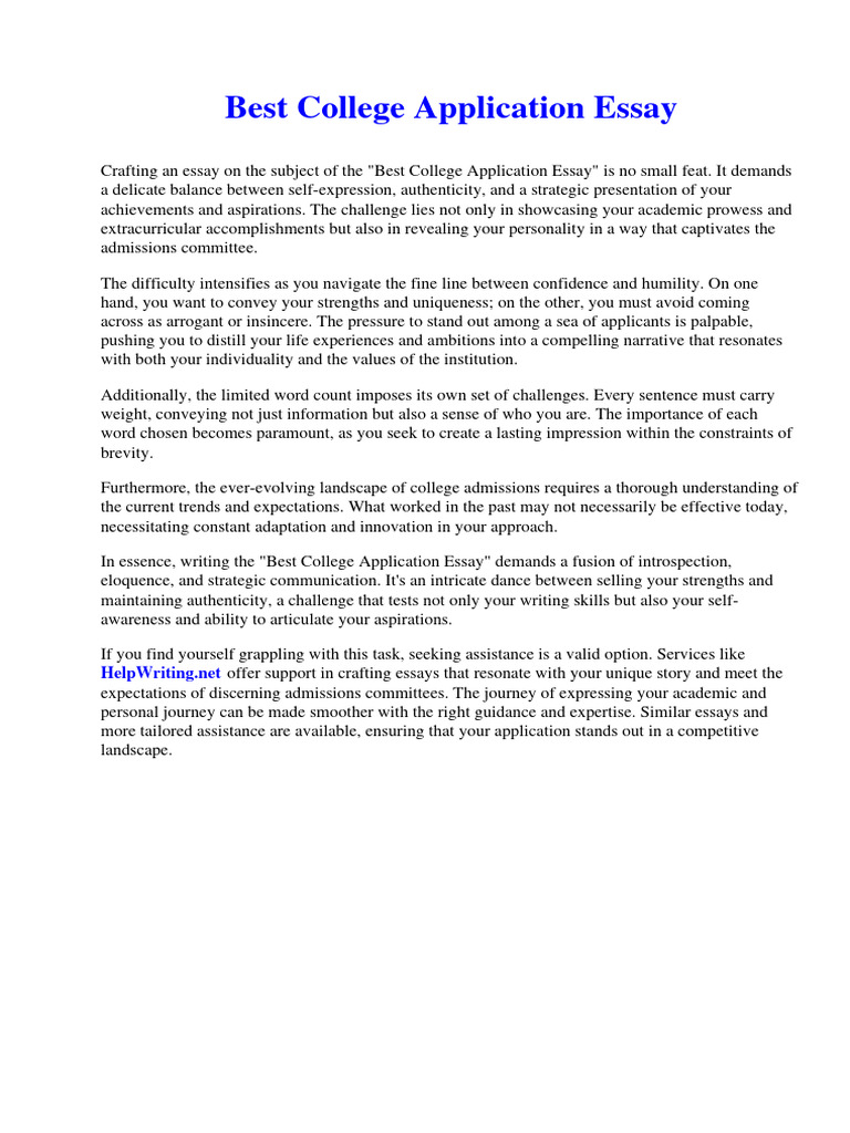 Crafting the Best College Application Essay | PDF | Color | Light