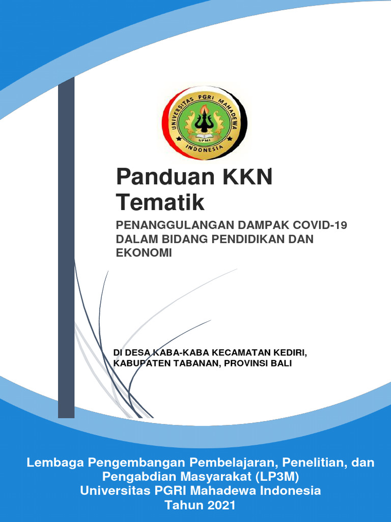 PANDUAN KKN TEMATIK - Mahadewa University | PDF | Karier & Perkembangan | Seni