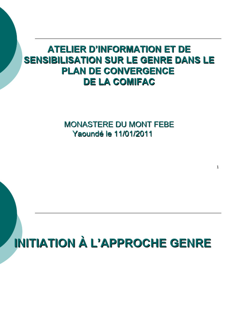 Initiat Genre Co, Ifac | PDF | Sexe | Études des genres