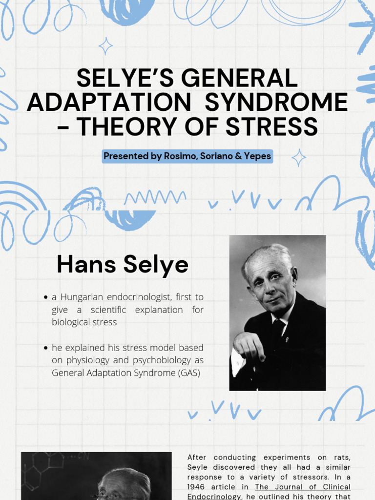 Selye's General Adaptation Syndrome Explained | PDF | Stress (Biology ...