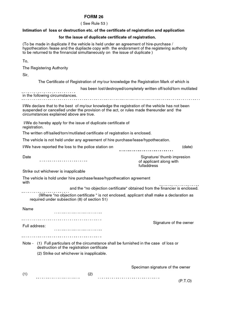 Form 26 | PDF | Justice | Crime & Violence