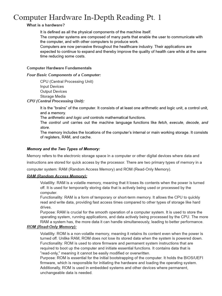 NCM 11O Lesson 2 | PDF | Computer Data Storage | Read Only Memory
