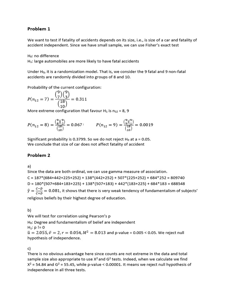 Assignment 2 | PDF | Scientific Theories | Probability And Statistics
