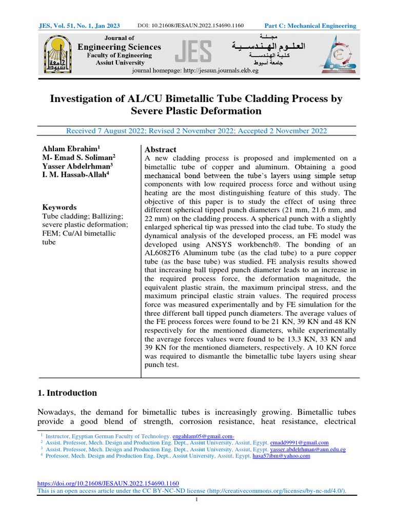 JESAUN - Volume 51 - Issue 1 - Pages 1-15 | PDF | Deformation ...