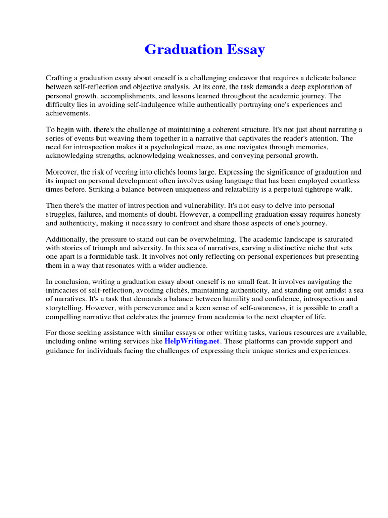 Graduation Essay | PDF | Renewable Energy | Energy Development