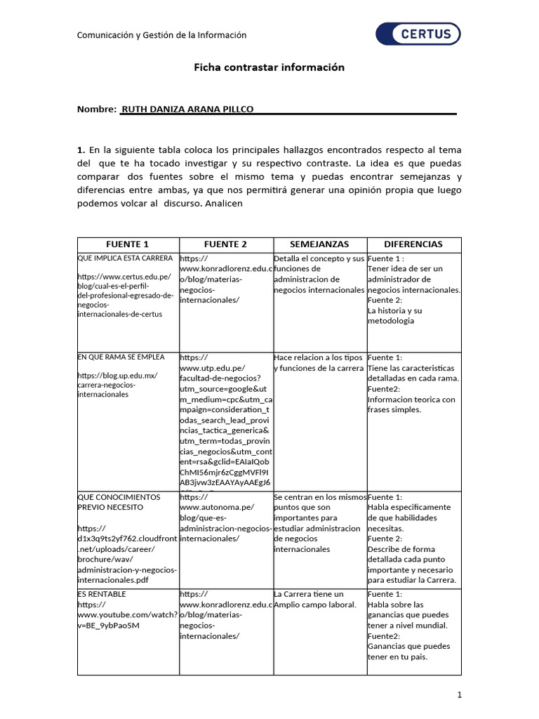 2 Ficha Contrastar Información Tarea Hecha | PDF | Ciencia cognitiva ...
