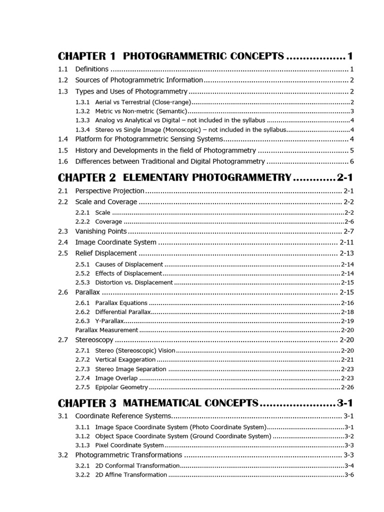 Principles of Photogrammetry | PDF | Stereoscopy | Topography