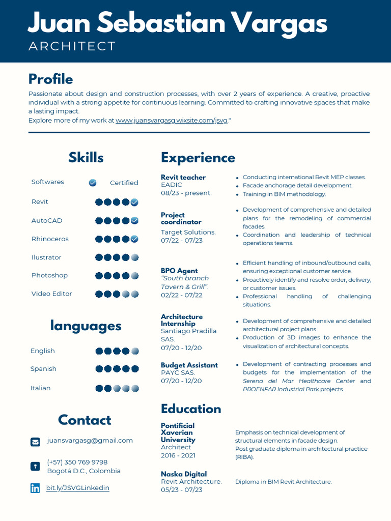 CV JSVG 2024 en | PDF | Autodesk Revit | Building Information Modeling