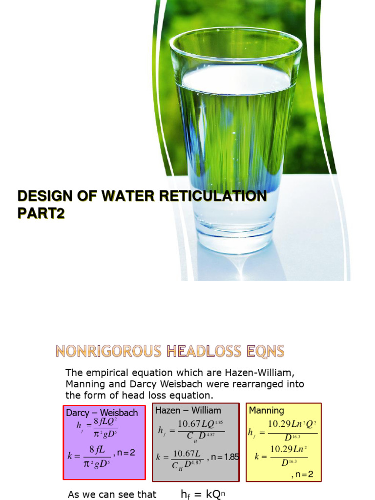 Design of Water Reticulation Part2 | PDF | Applied And ...