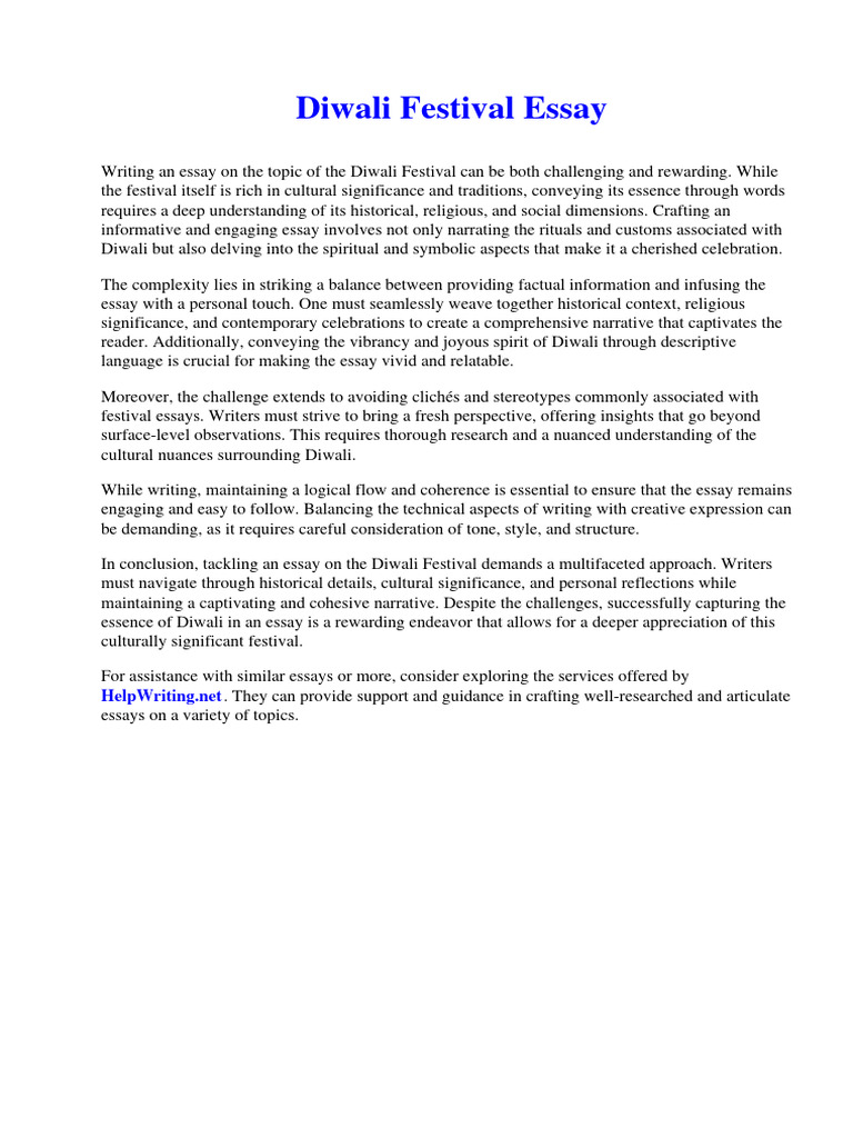 Diwali Festival Essay | PDF | Etsy | Sales