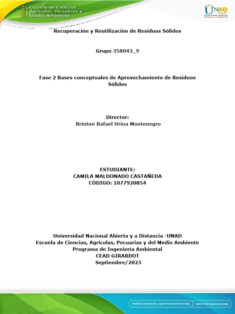 Fase 2 Bases Conceptuales de Aprovechamiento de Residuos Sólidos | Descargar gratis PDF ...