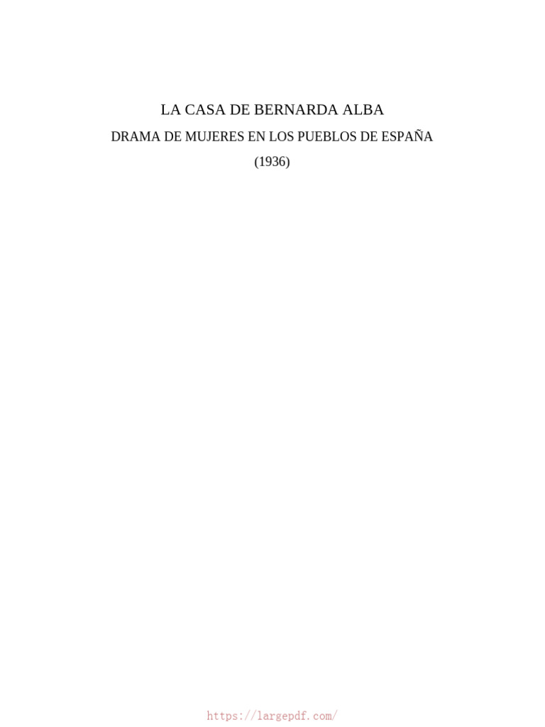 02 La Casa de Bernarda Alba | PDF