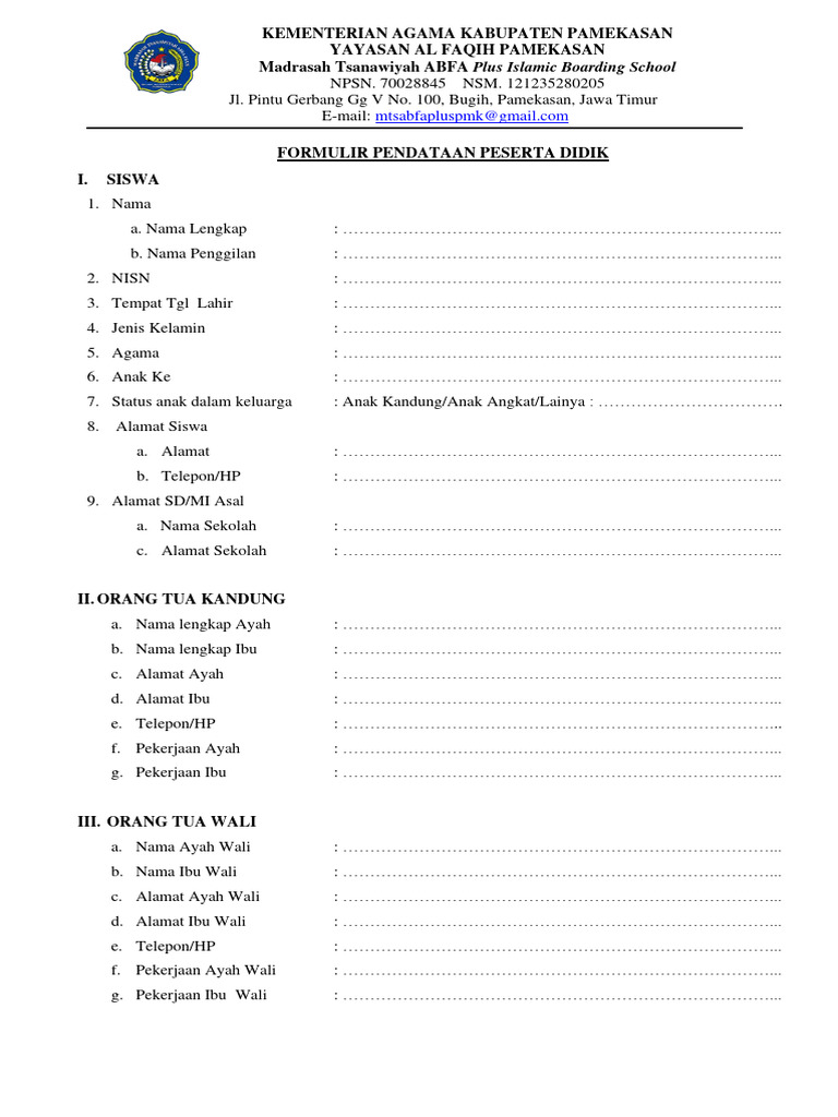 Angket Brosur PPDB | PDF