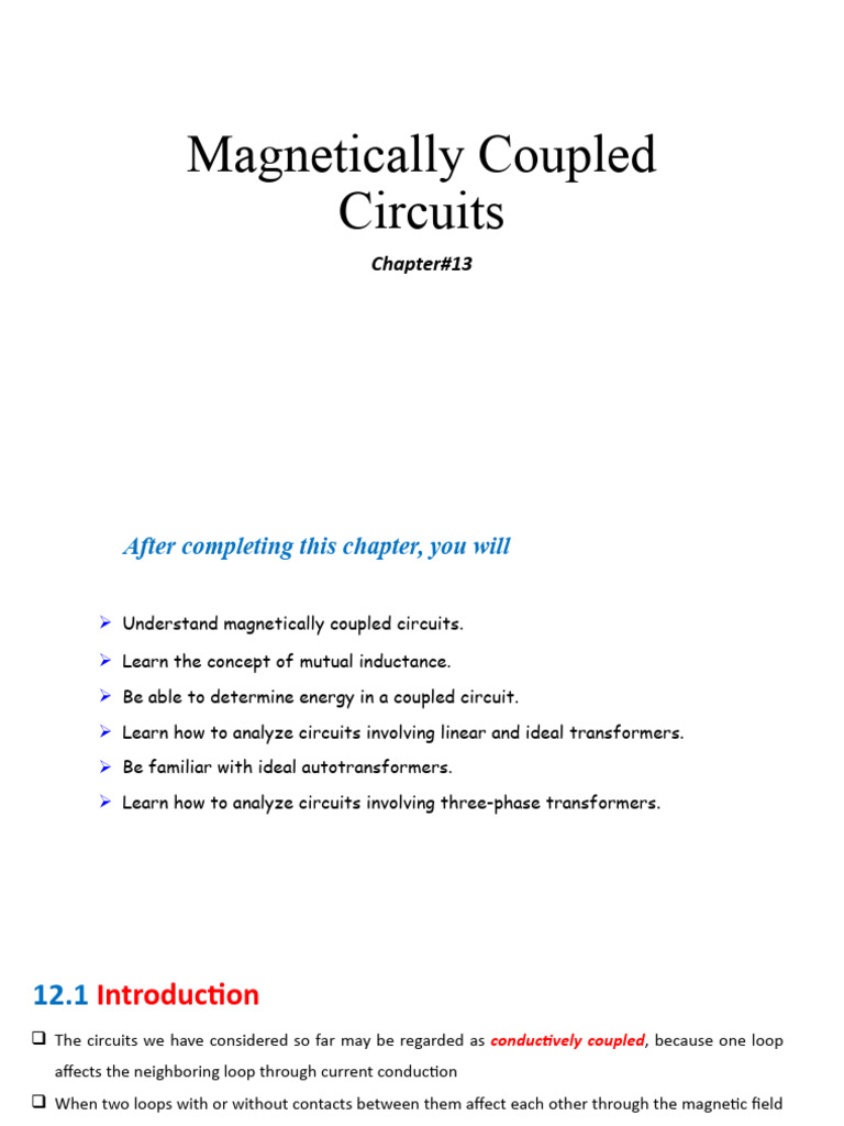 Magnetically Coupled Circuits | PDF | Inductor | Inductance