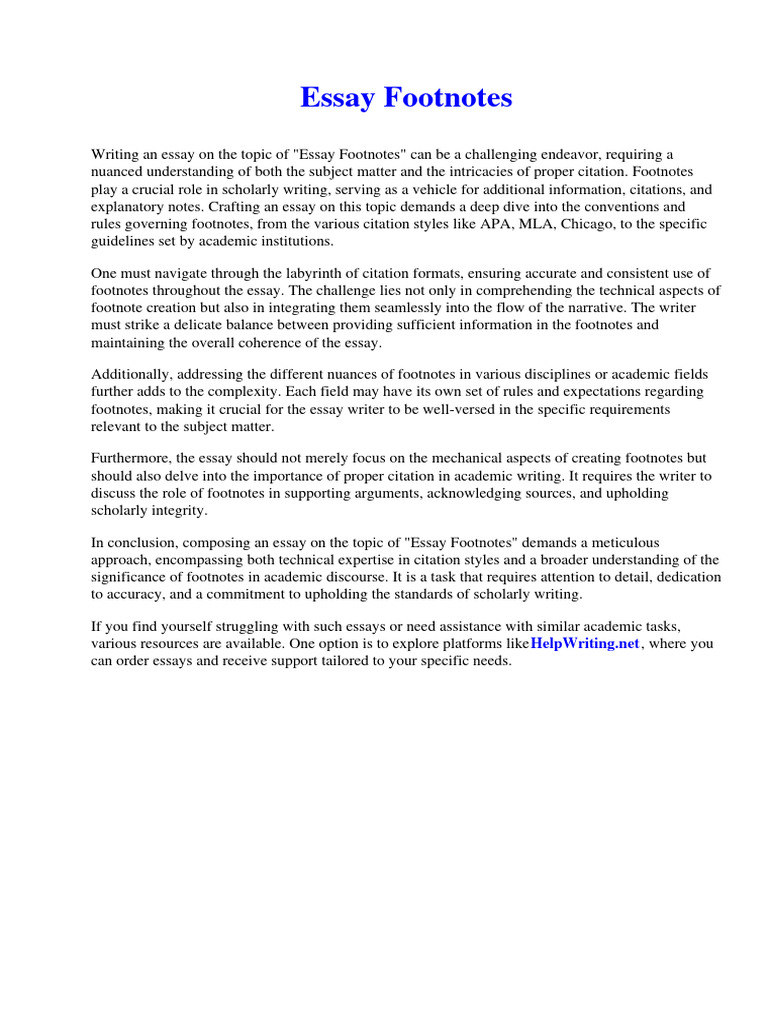 Essay Footnotes | Download Free PDF | Chemical Reactions | Chemistry