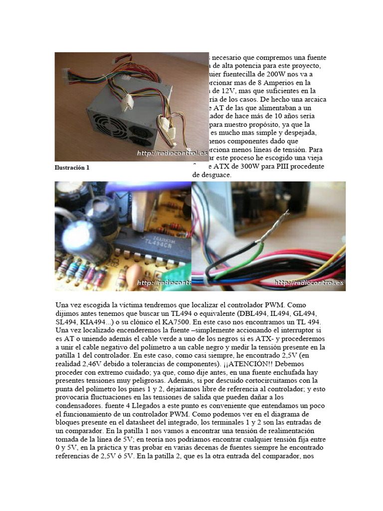 Acondicionar Fuente PC ATX para 12V | PDF | Fuente de alimentación ...