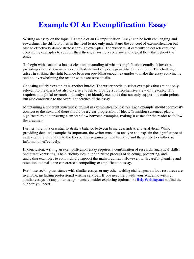 Example of An Exemplification Essay | PDF | Essays | Dr. Jekyll And Mr ...