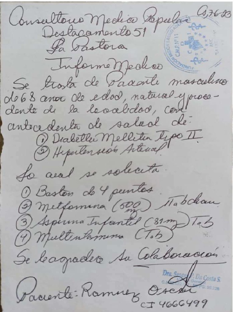 Infirme Medico Oscar de Jesus | PDF