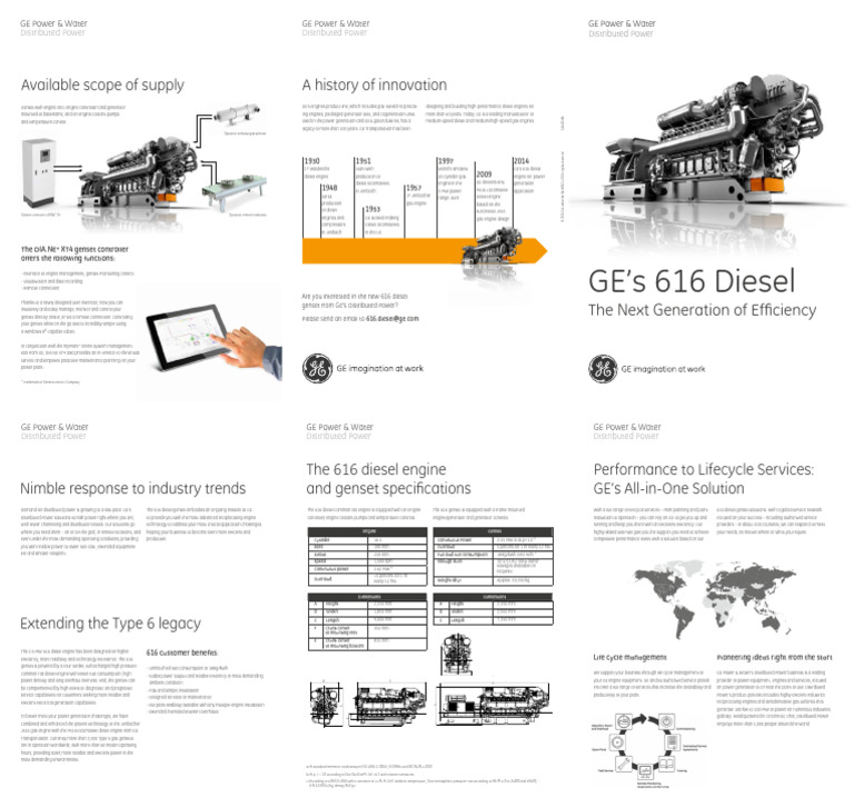 616 Diesel Brochure | PDF | Diesel Engine | Engines