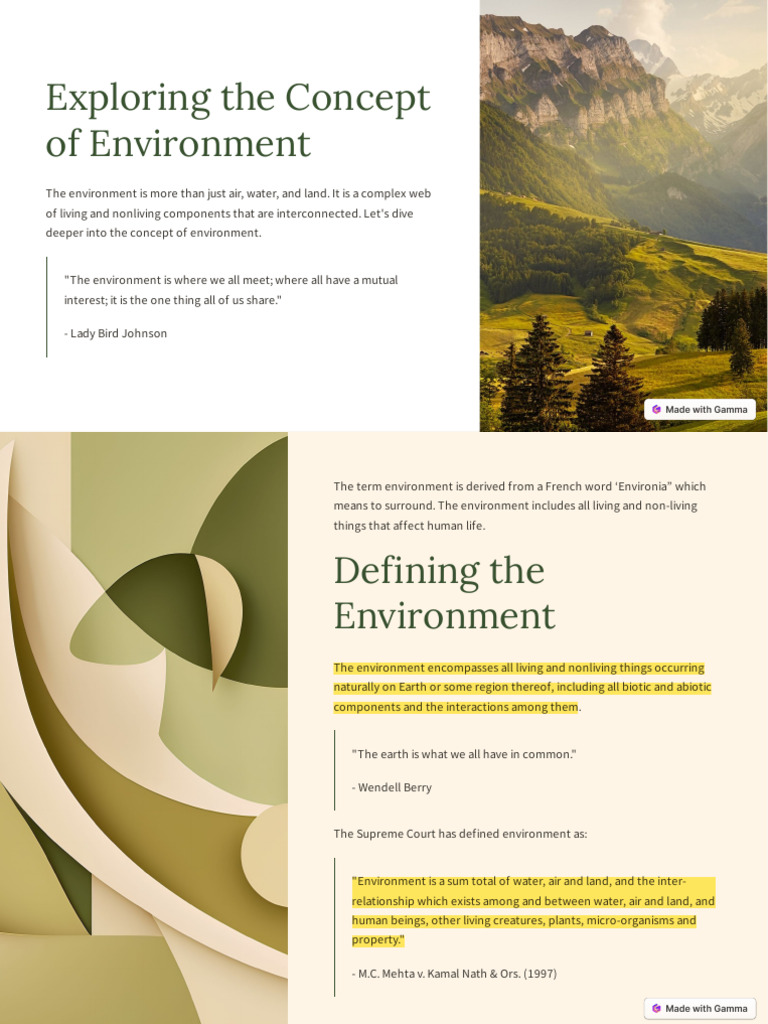 Exploring The Concept of Environment | Download Free PDF | Natural ...