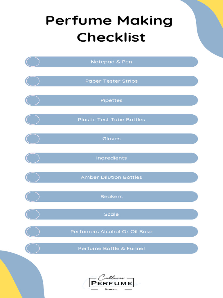 Perfume Making Checklist | PDF