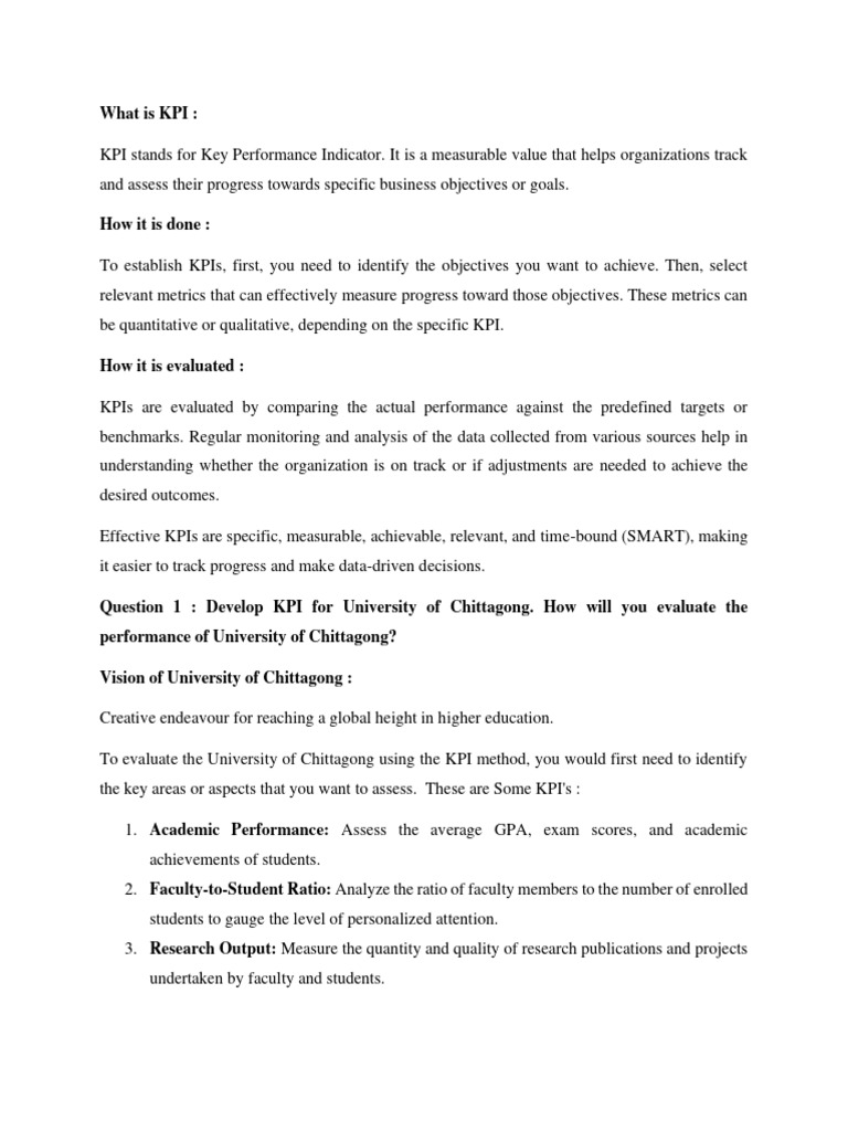 What Is KPI | PDF | Performance Indicator | Teachers