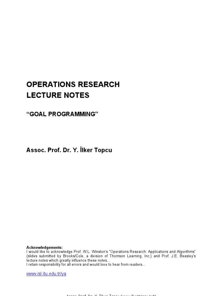 Goal Programming | PDF | Mathematical Optimization | Advertising