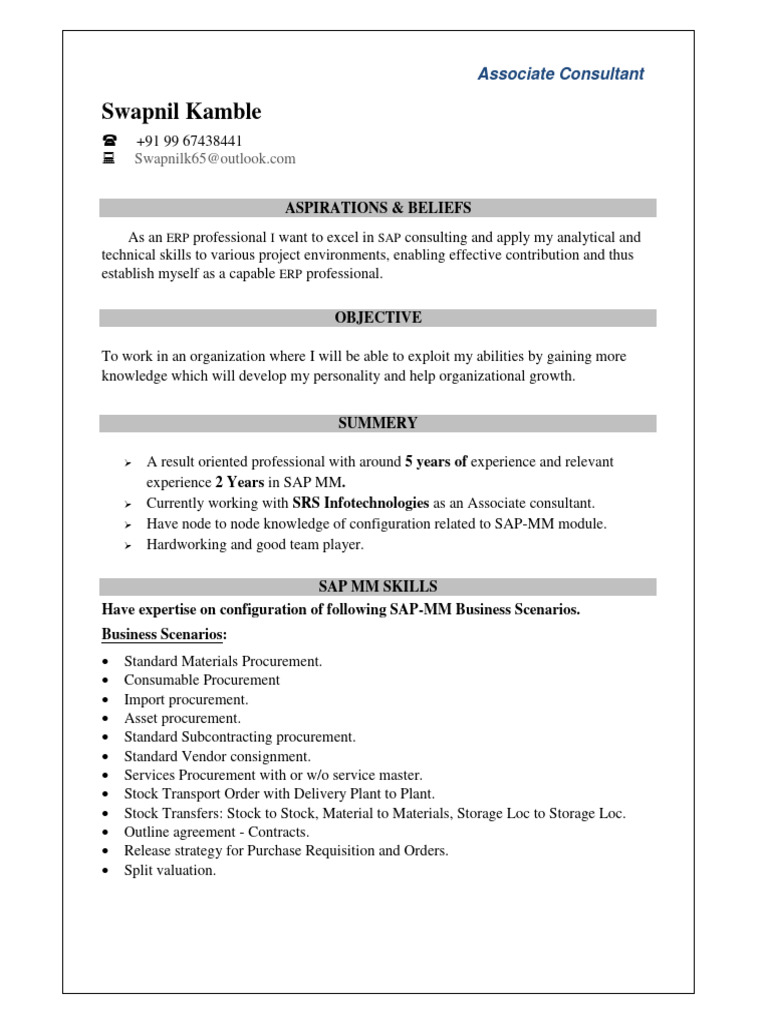 Swapnil - Kamble Resume | Download Free PDF | Microsoft Windows | Personal Computers