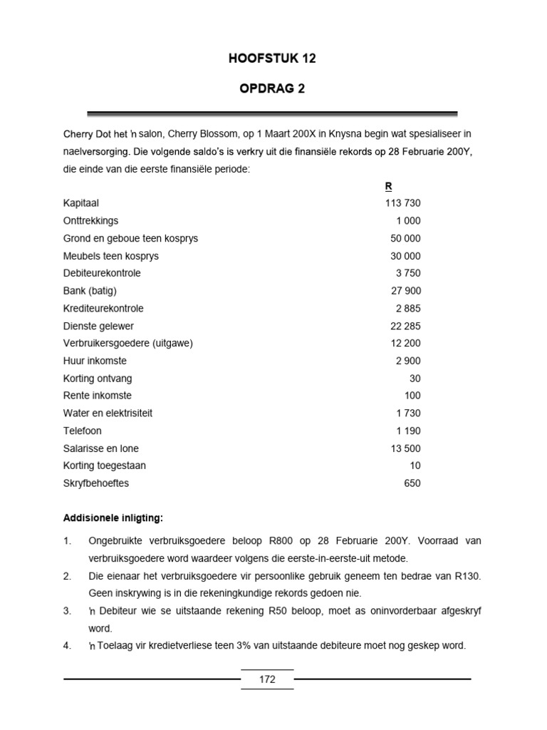Huiswerk Finansiële State | PDF