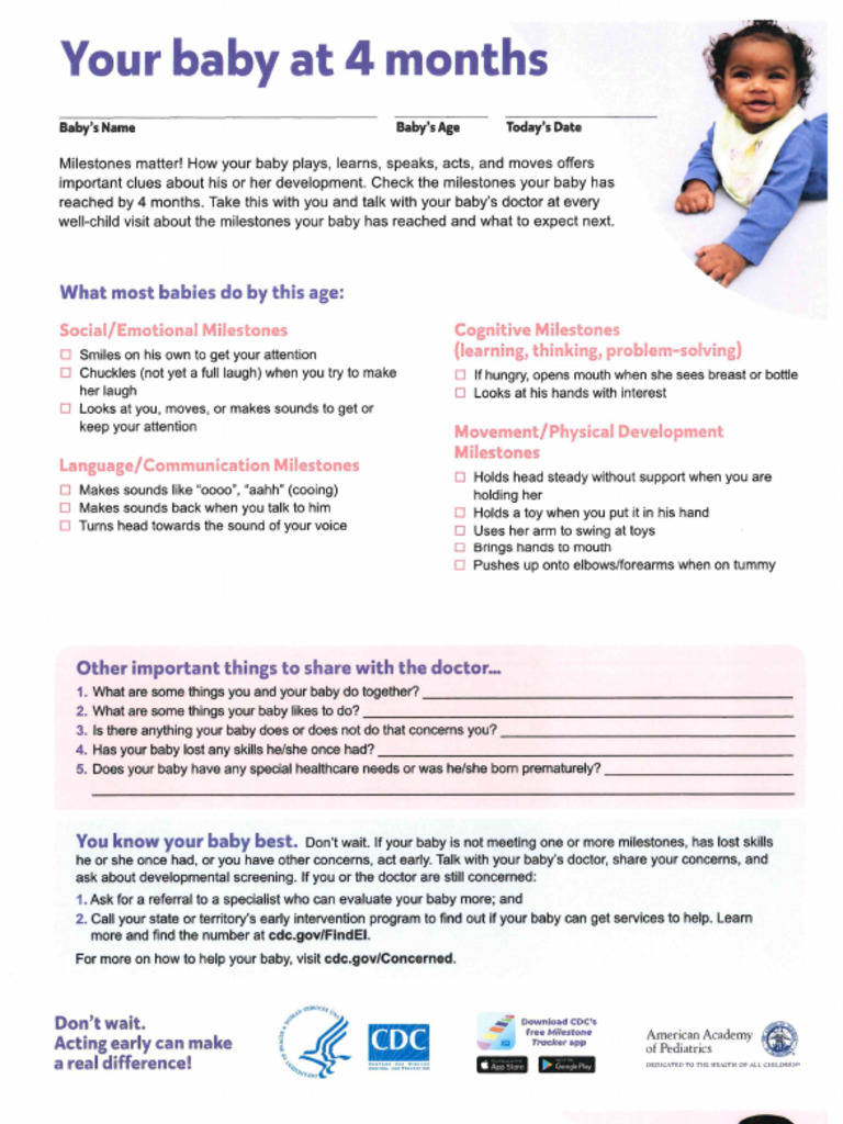 Your baby at 4 months | PDF