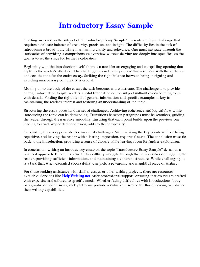 Introductory Essay Sample | PDF | Plate Tectonics | Islamophobia