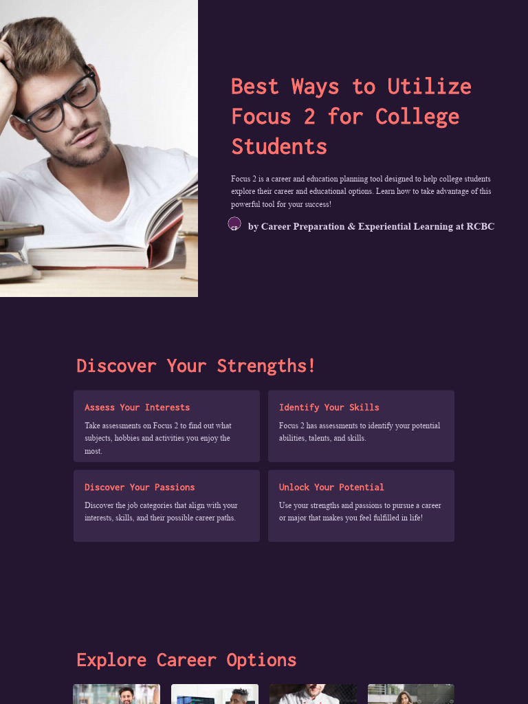 Best Ways To Utilize Focus 2 For College Students Pdf Résumé