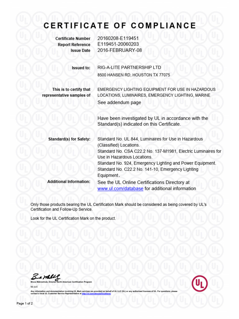 Xpex Ul Cert E119451 | PDF | Consumer Protection | Tests