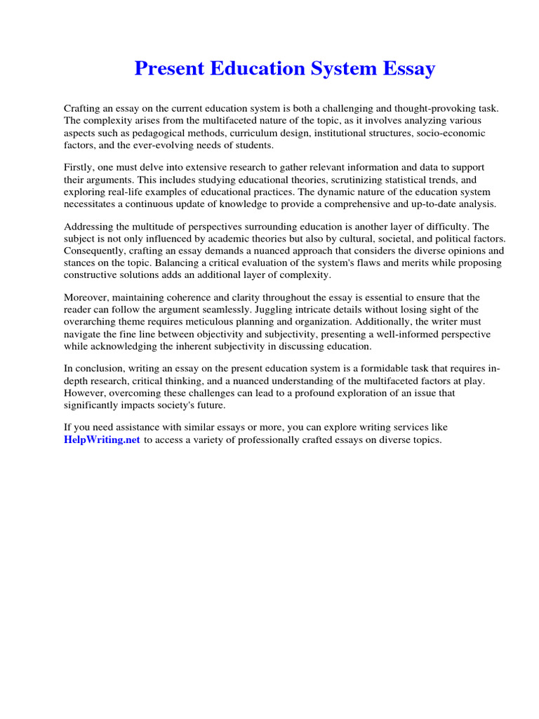 Present Education System Essay | PDF | Karl Marx | Lord Byron