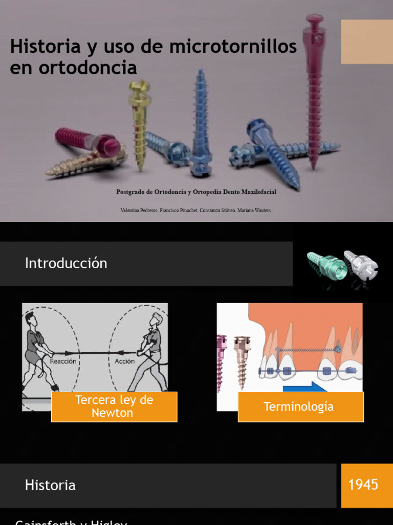 Historia de microtornillos en ortodoncia | PDF | Hueso | Ramas de ...