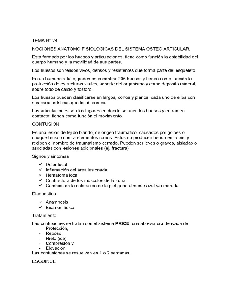 Tema #24 Sistema Osteo Articular | PDF | Articulación | Hueso