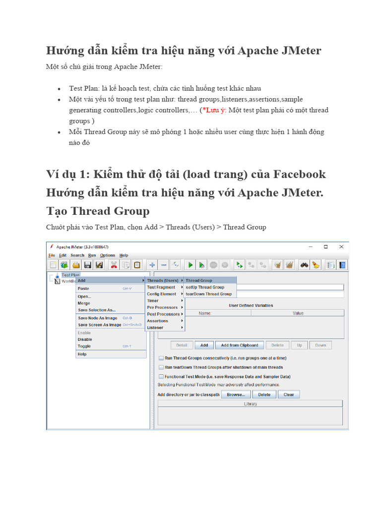 Hướng dẫn kiểm tra hiệu năng với Apache JMeter | PDF