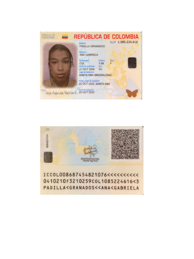 Cedula Ana Gabriela | PDF