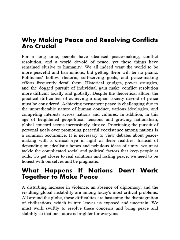 The Challenges of Modern Peace-Making | PDF | Peace | Negotiation