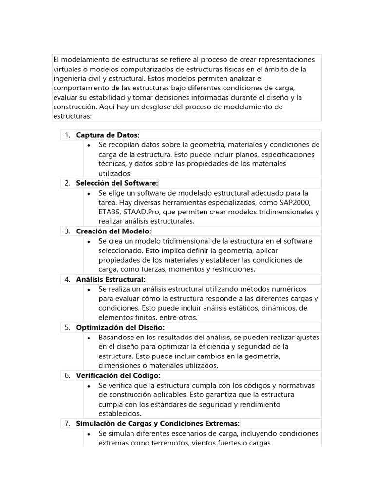 Modelamiento de Estructuras | PDF | Diseño | Software