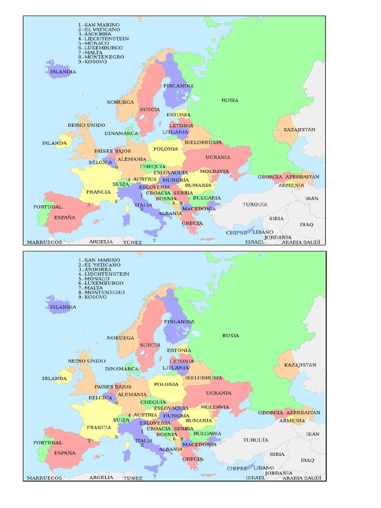 Mapa Politico De Europa Pdf