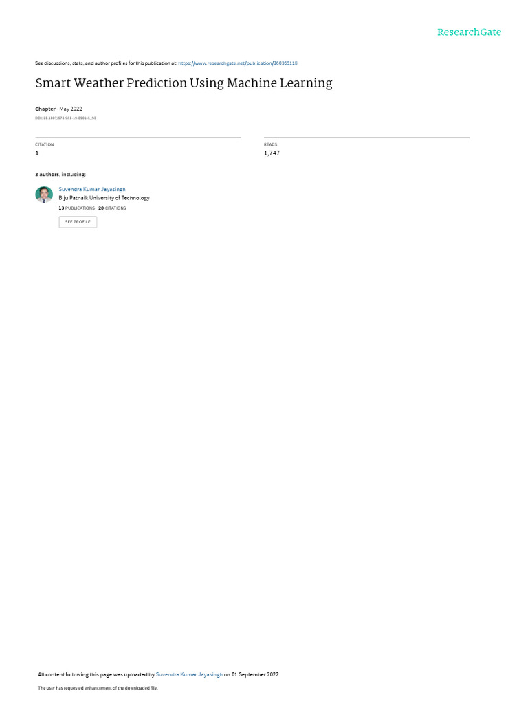 Weather Forecasting Basepaper | PDF | Machine Learning | Support Vector ...