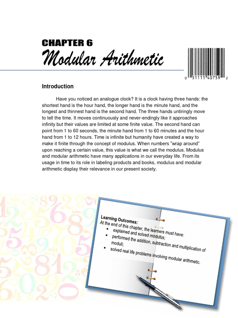 Chapter 6 Modular Arithmetic | PDF | Algebra | Discrete Mathematics