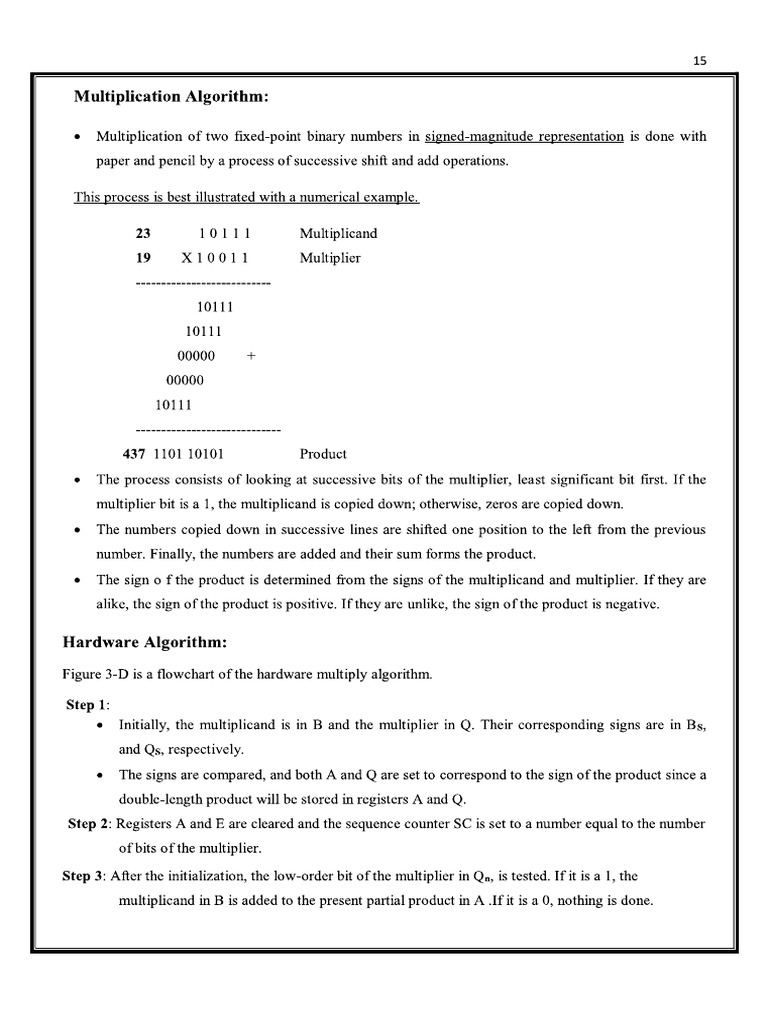 Multiplication Algorithm | PDF