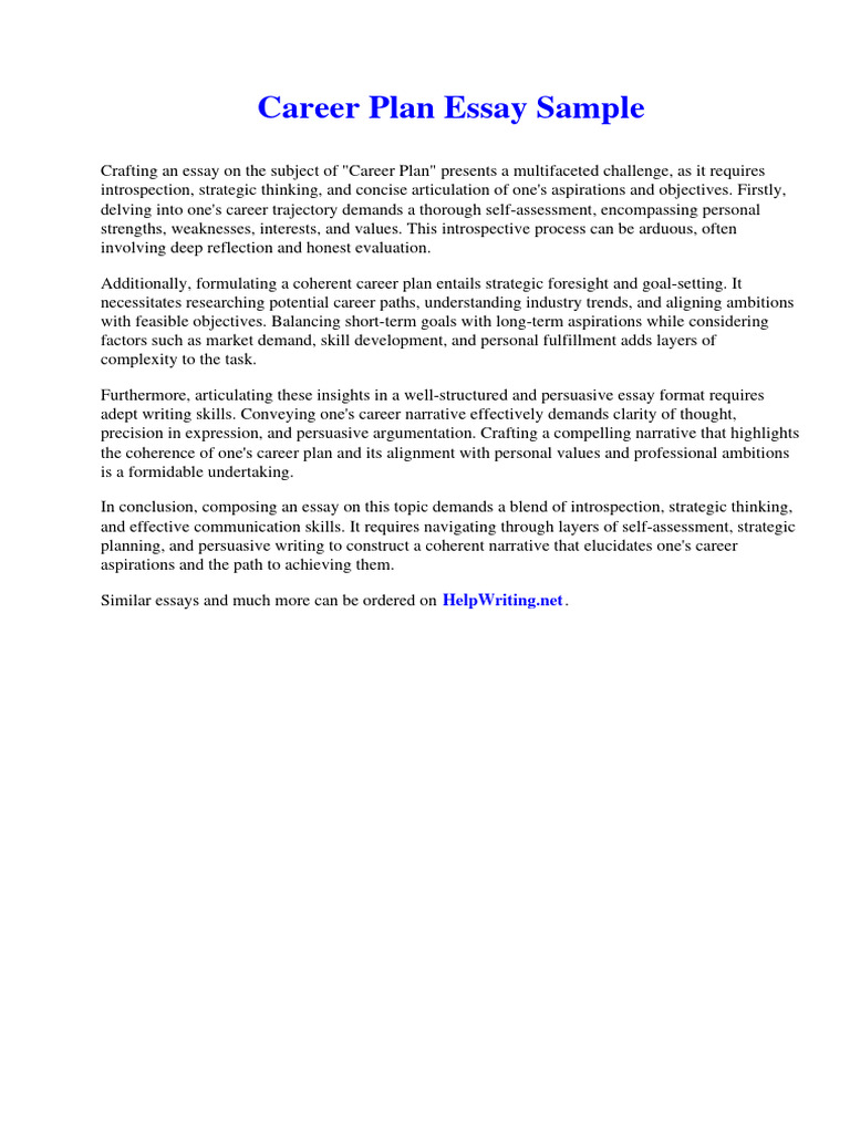 Career Plan Essay Sample | PDF | Staphylococcus Aureus | Penicillin