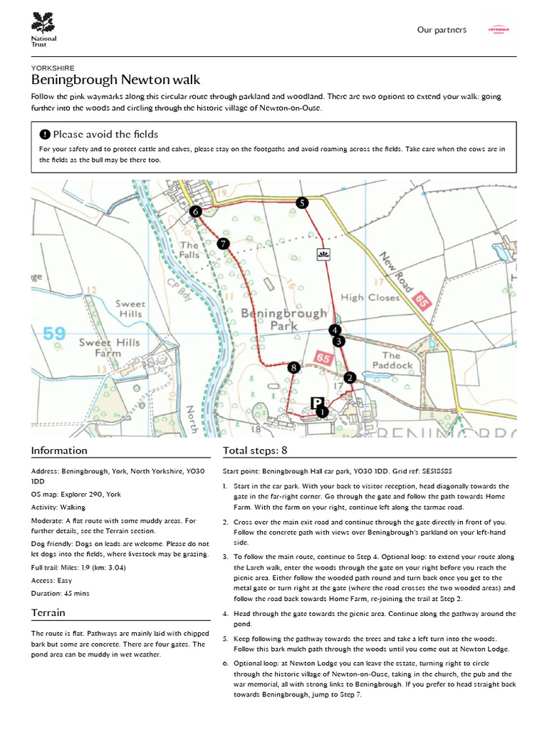 Beningbrough Newton Walk Walking | PDF
