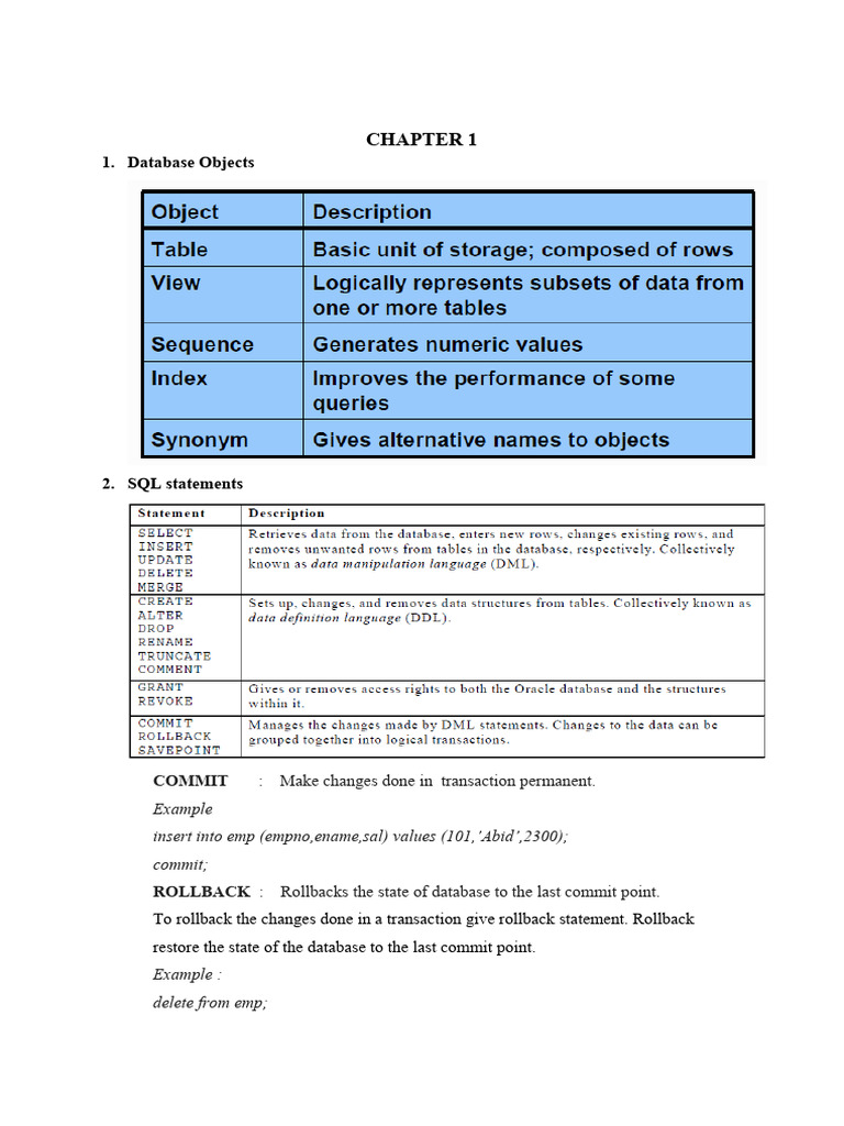 Chapter 1+2 | PDF | Relational Database | Table (Database)