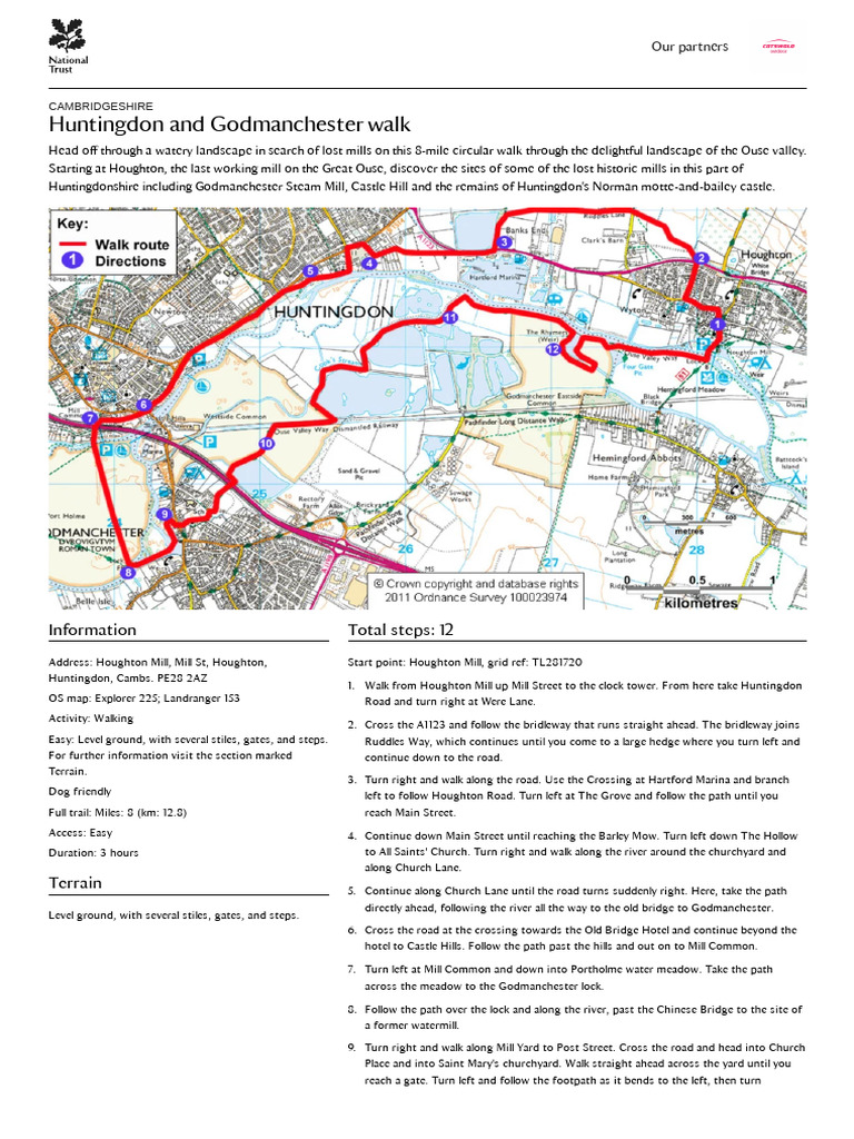 Huntingdon and Godmanchester Walk Walking | PDF | Transport | Buildings ...