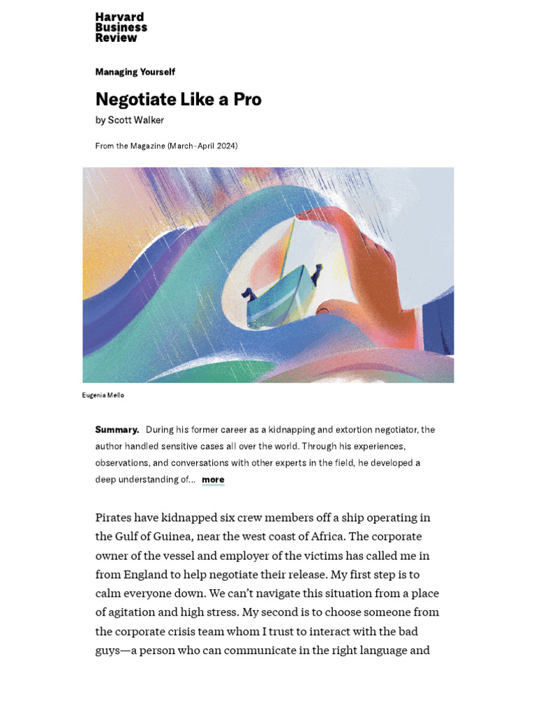 Negotiate Like A Pro | PDF | Negotiation | Empathy